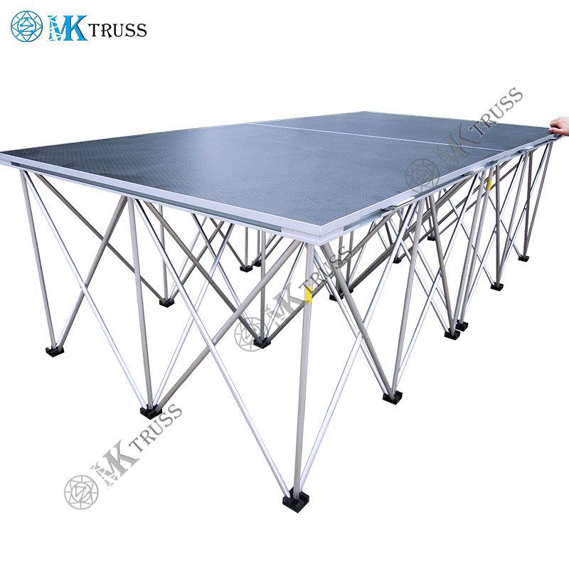 Outdoor Concert Stage Truss Project Black Aluminum Folding Stage ...