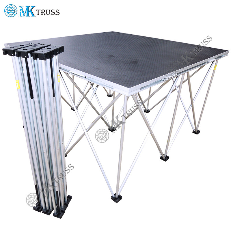Outdoor Concert Stage Truss Project Black Aluminum Folding Stage ...
