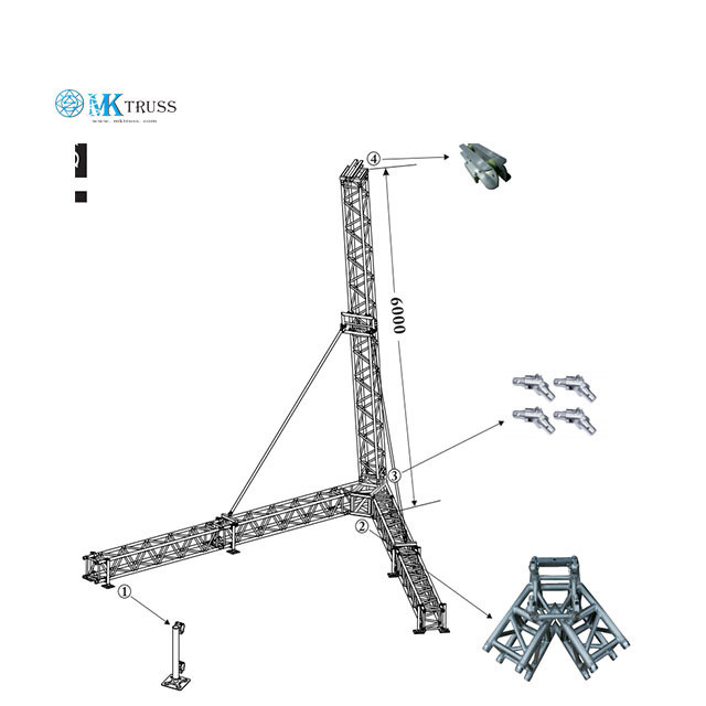 All truss size Speaker Arm Mounts Line Array Truss Tower Light Truss ...