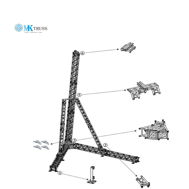 All truss size Speaker Arm Mounts Line Array Truss Tower Light Truss ...